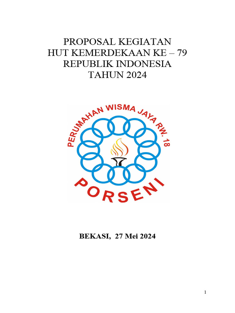 Proposal Porseni Ke-79 V1.4 | PDF