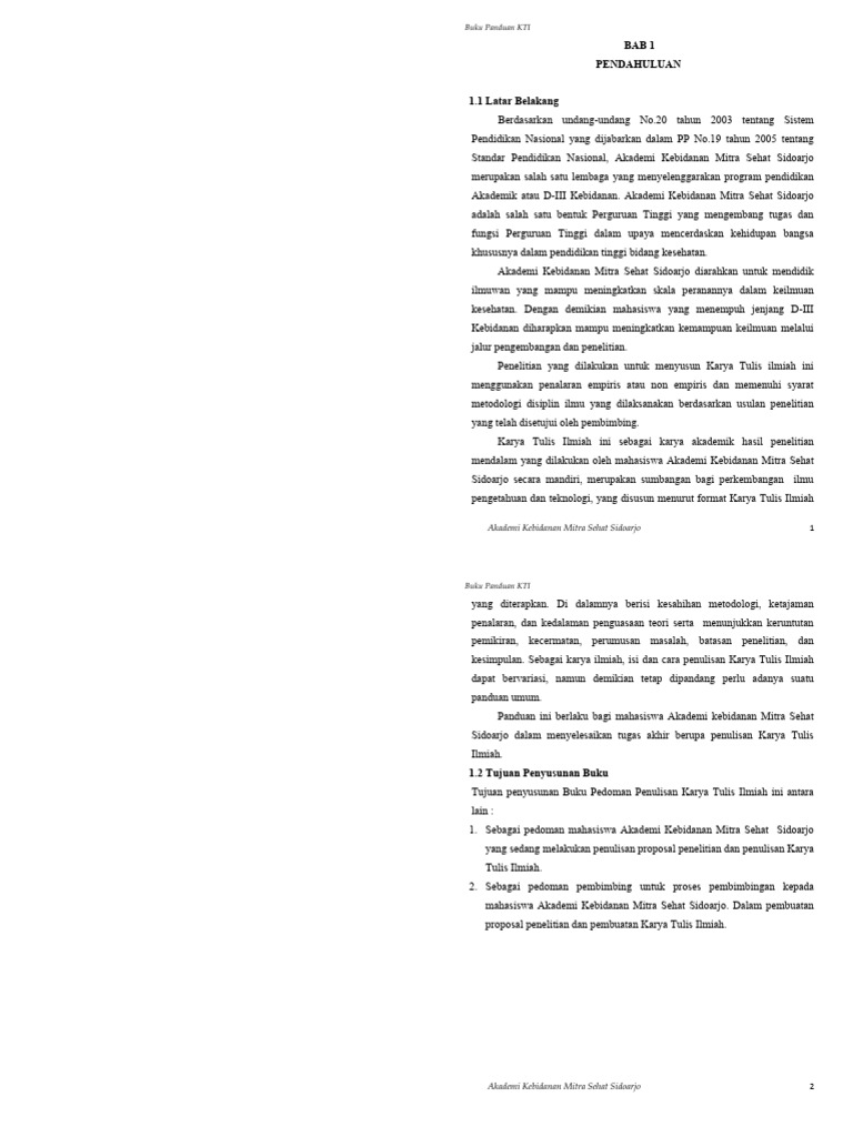 Buku Panduan KTI 2022 | PDF