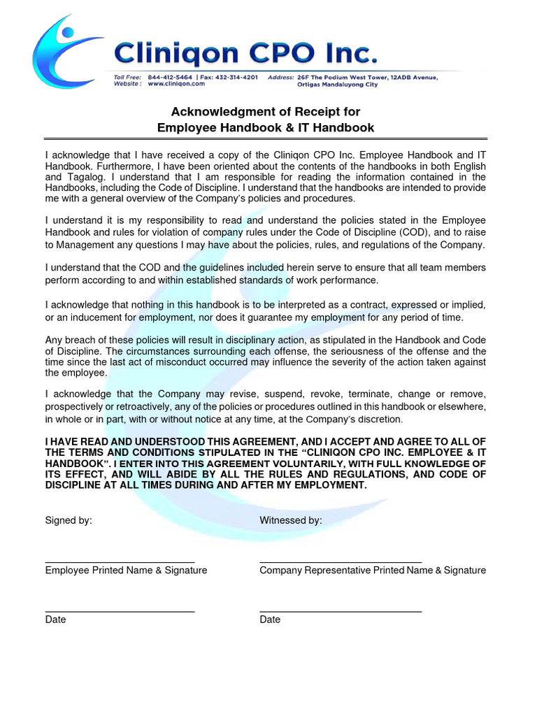 Acknowledgement Form | PDF | Career & Growth | Business