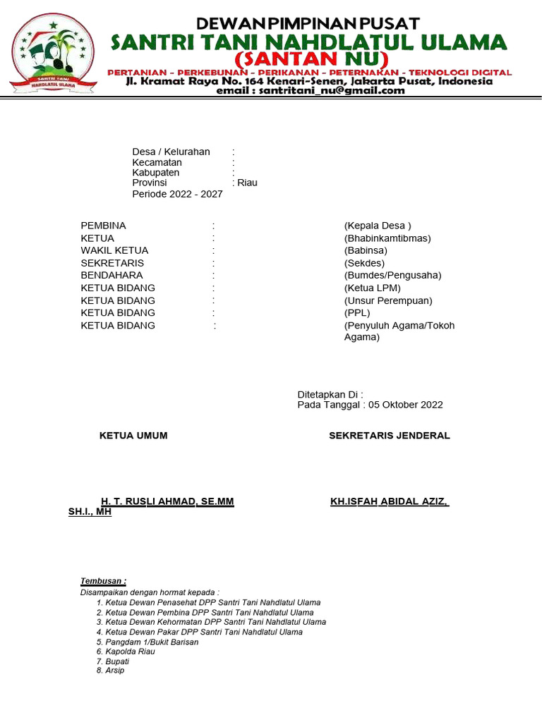 BLANKO SK Kosong | PDF