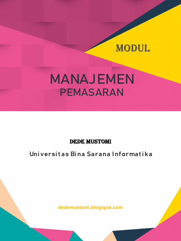 Modul Manajemen Pemasaran Dede Mustomi | PDF