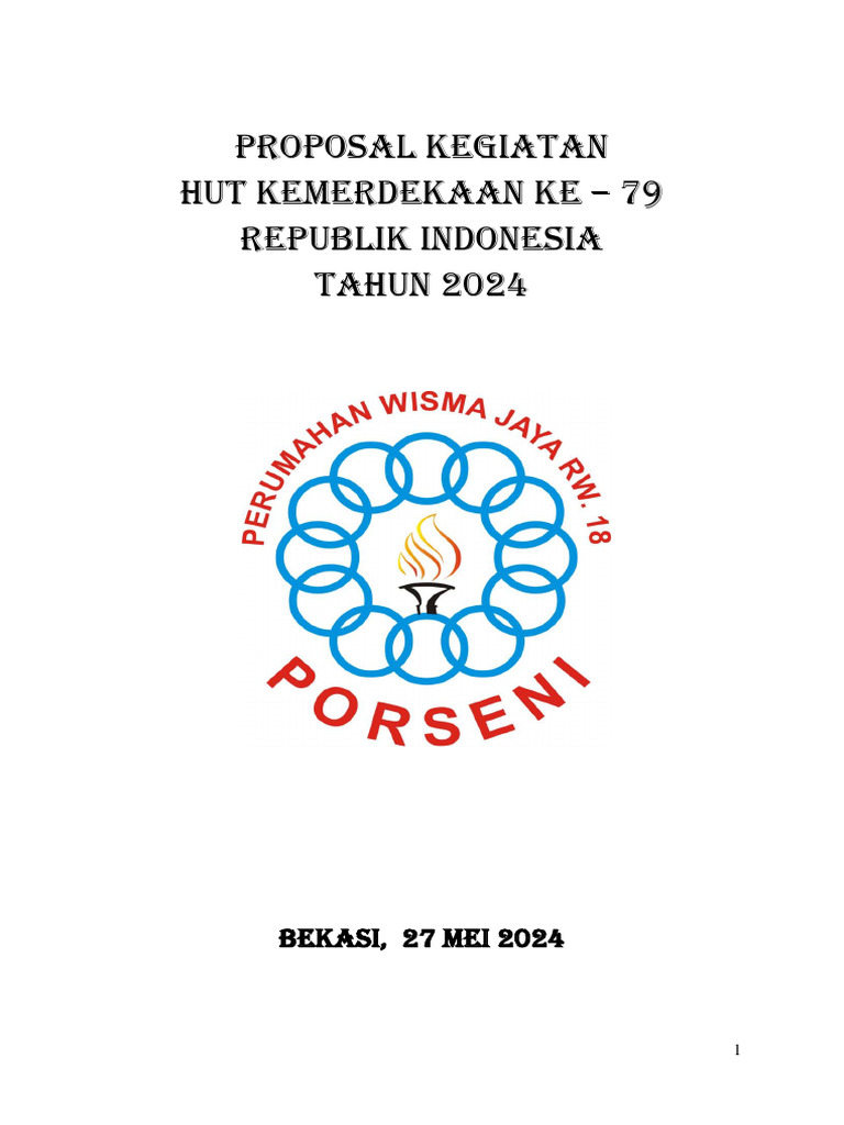 Proposal Porseni Ke-79 V1.4 | PDF