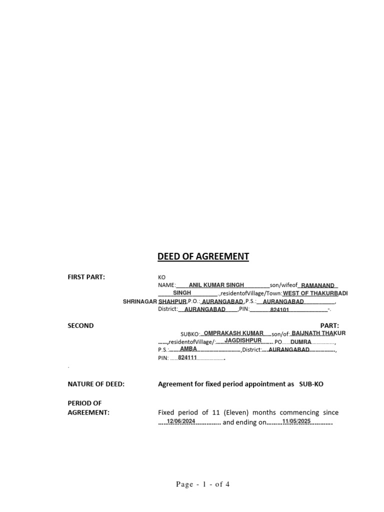 Sub Ko Agreement (1650) | PDF | Civil Law (Legal System) | Private Law