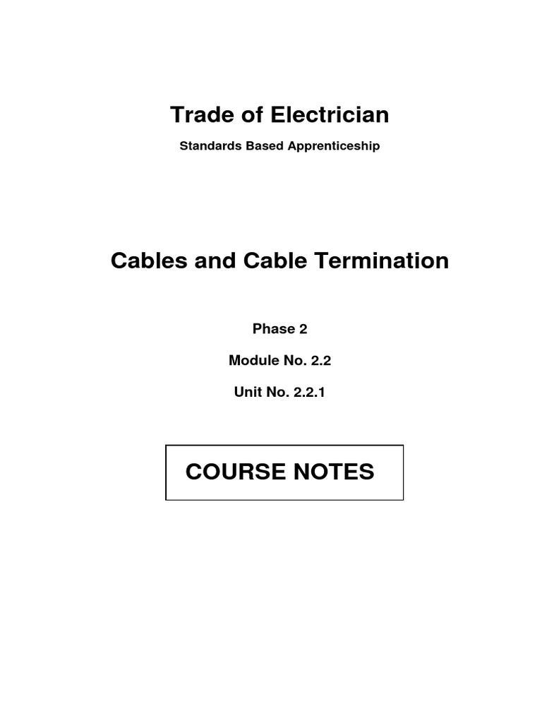 6 ll221 Cables and Cable Termination | Download Free PDF | Electrical ...