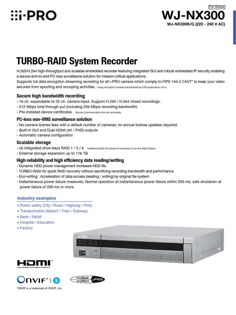 i-PRO-WJ-NX300_NVR | PDF | Hard Disk Drive | Internet Protocol Suite