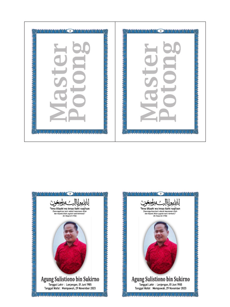 PrintOut. Isi Yasin Alm. Agung | PDF