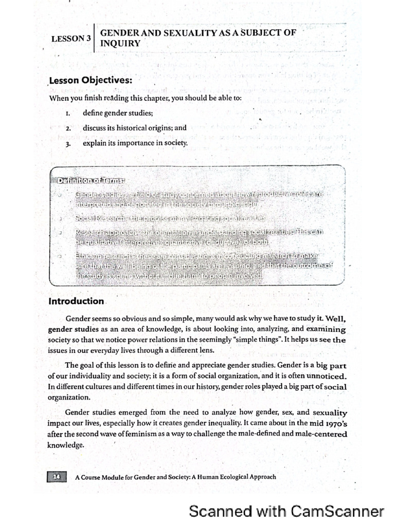Gender Lesson | PDF
