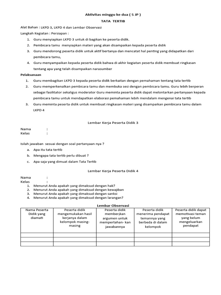 Tata Tertib | PDF | Karier & Perkembangan