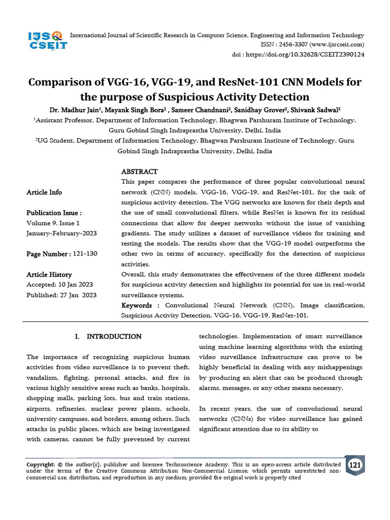 Comparison of VGG 16 VGG 19 and ResNet 1 | PDF | Computing | Computer ...