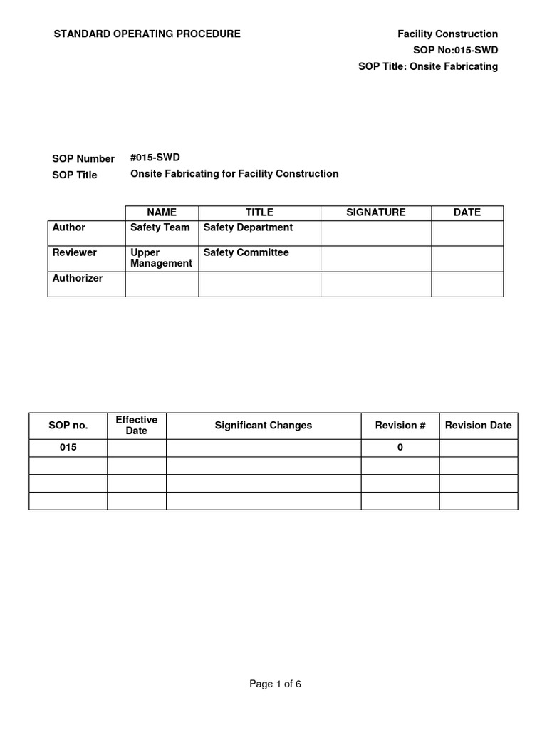 SWD 015 Onsite Fabrication | PDF | Welding | Construction