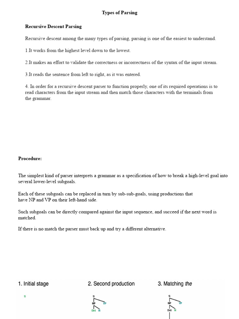 Types of Parsing | PDF | Parsing | Phrase