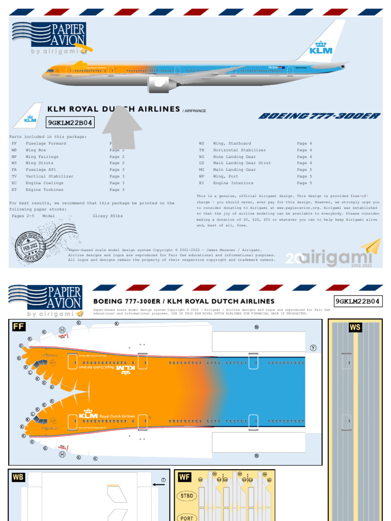 KLM Plane Model | PDF | Aviation | Aircraft