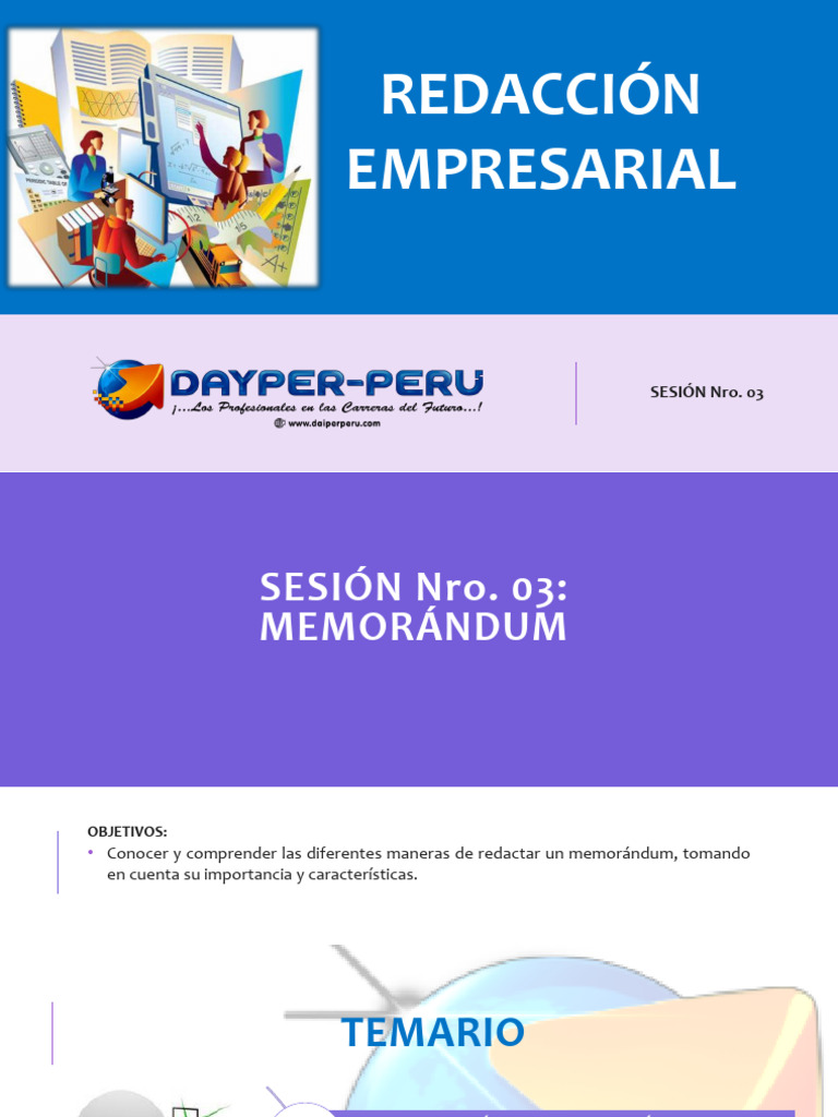 S3 - Resumen - Memorándum | PDF