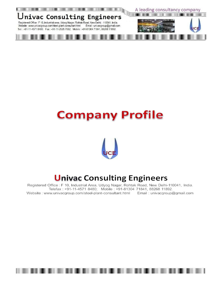 Company Profile - UCE | PDF | Engineering | Steel