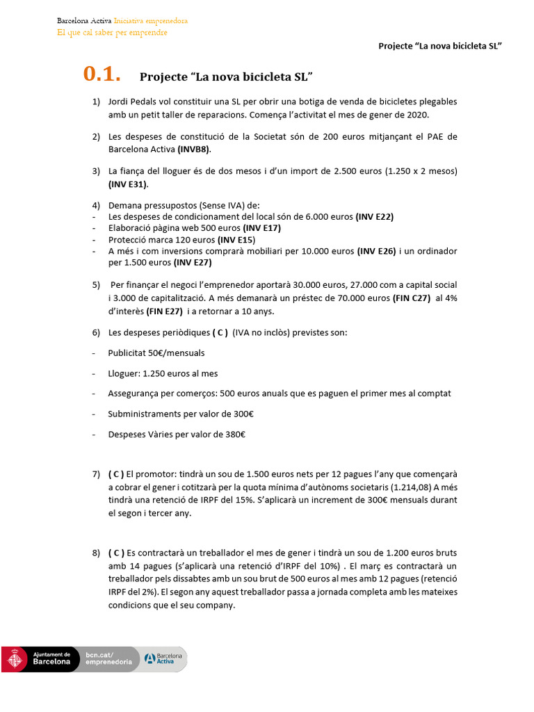 Cas Practic PEF 2020 | PDF