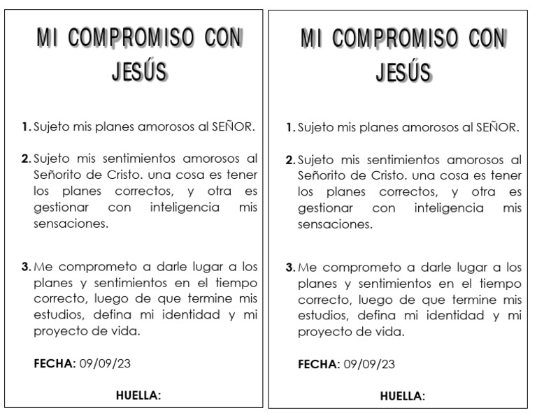 Mi Compromiso Con Jesús | PDF