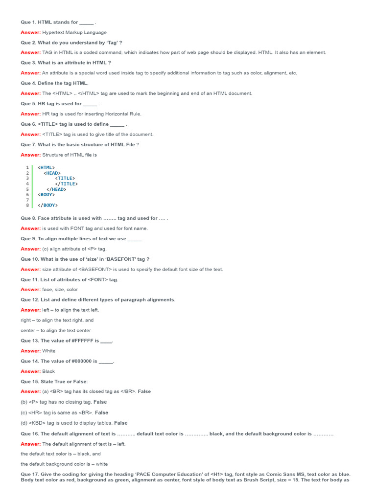 ch-3 Part1 | Download Free PDF | Html Element | Html