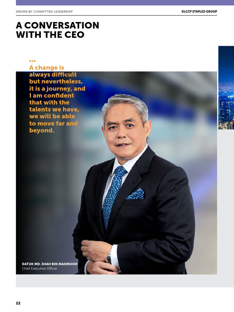 CEO Insights on KLCCP's 2022 Progress | PDF | Economies | Business