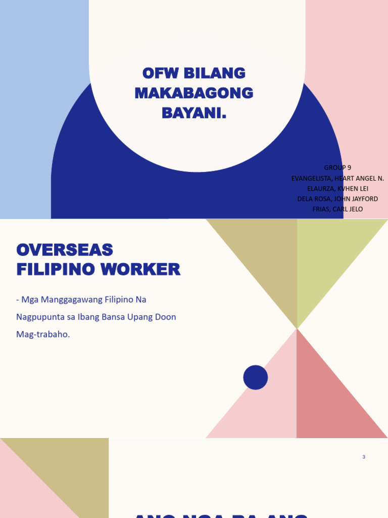 Ofw Bilang Makabagong bayaNI | PDF
