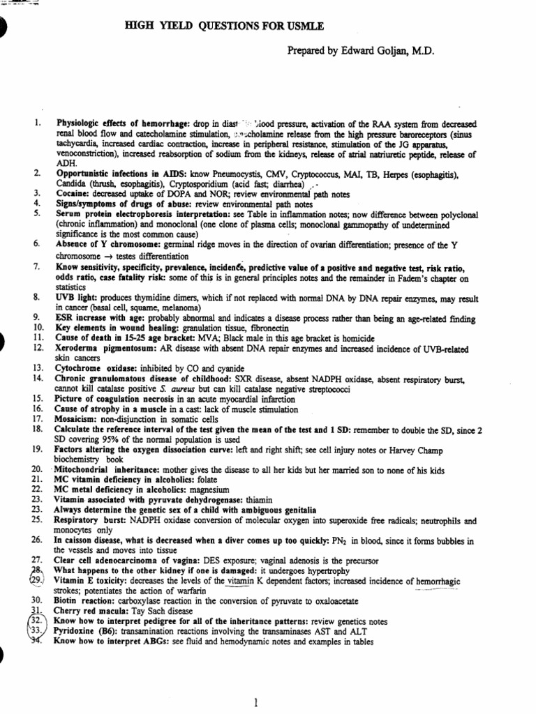 goljan-high-yield-questions-for-usmle-step-1-pdf-lnw-dr-notes | PDF