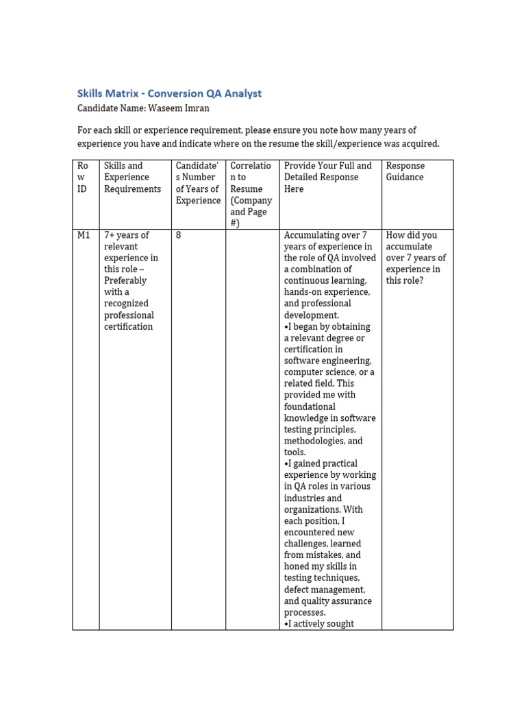 Skills Matrix - RQ00356 | PDF | Scrum (Software Development) | Software ...