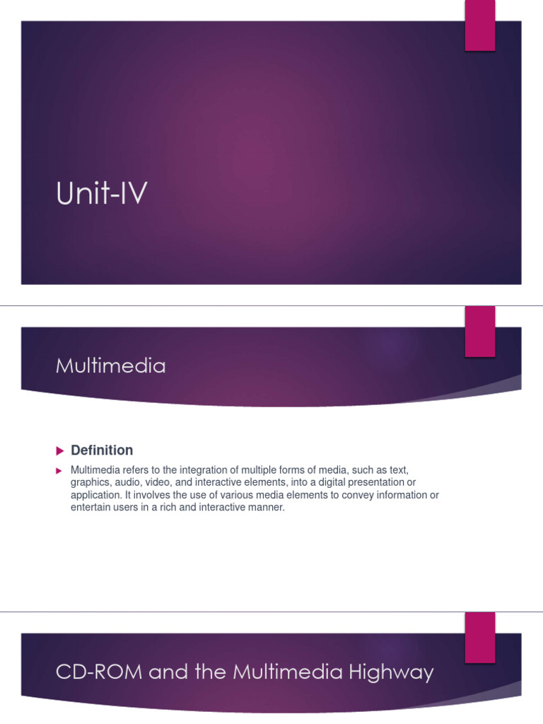 Unit-4 Multimedia Sys | PDF | Multimedia | Animation