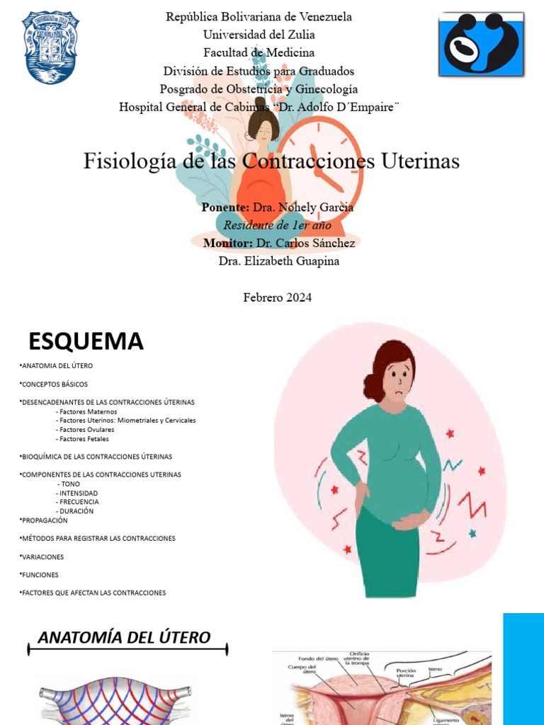 Fisiologia de las contracciones uterinas | PDF | Parto | El embarazo