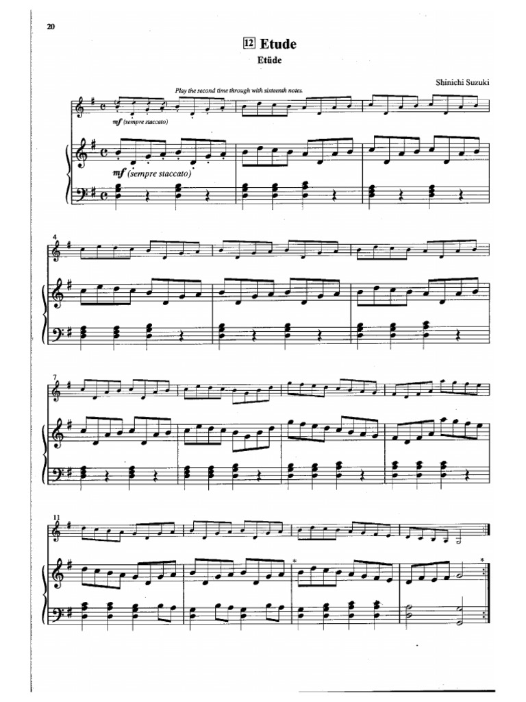Josephine Garr Etude S.Suzuki | PDF