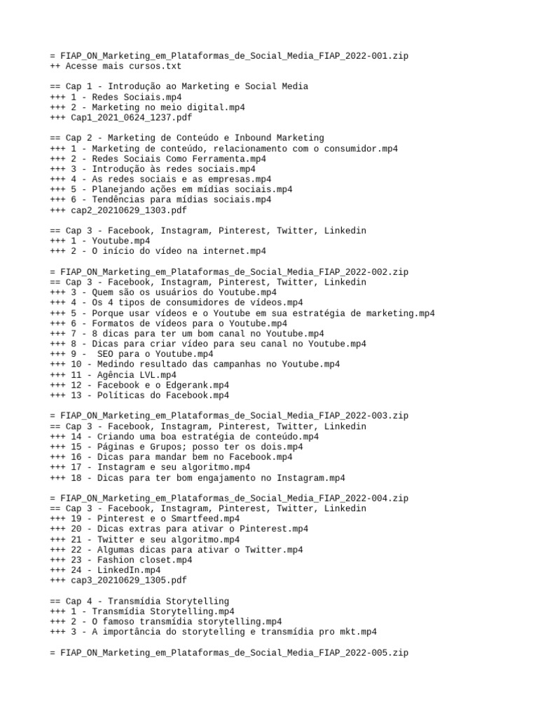 FIAP ON Marketing em Plataformas de Social Media FIAP 2022 | PDF | Redes sociais | Cultura ...