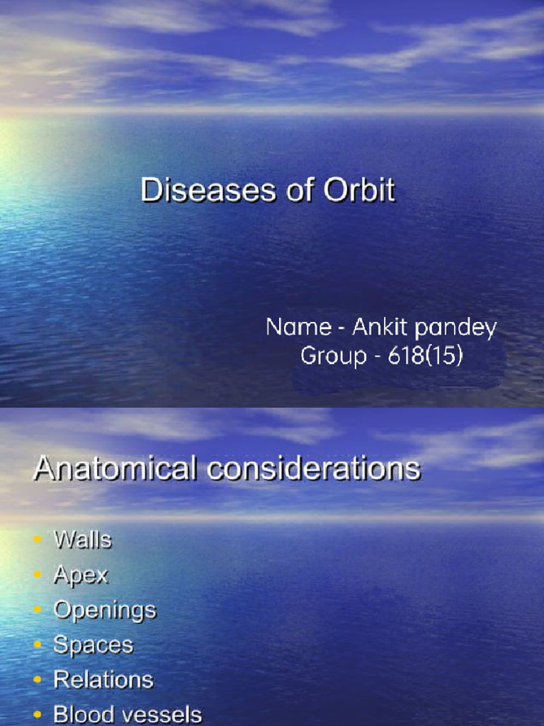 Disease of Bony Orbit | PDF