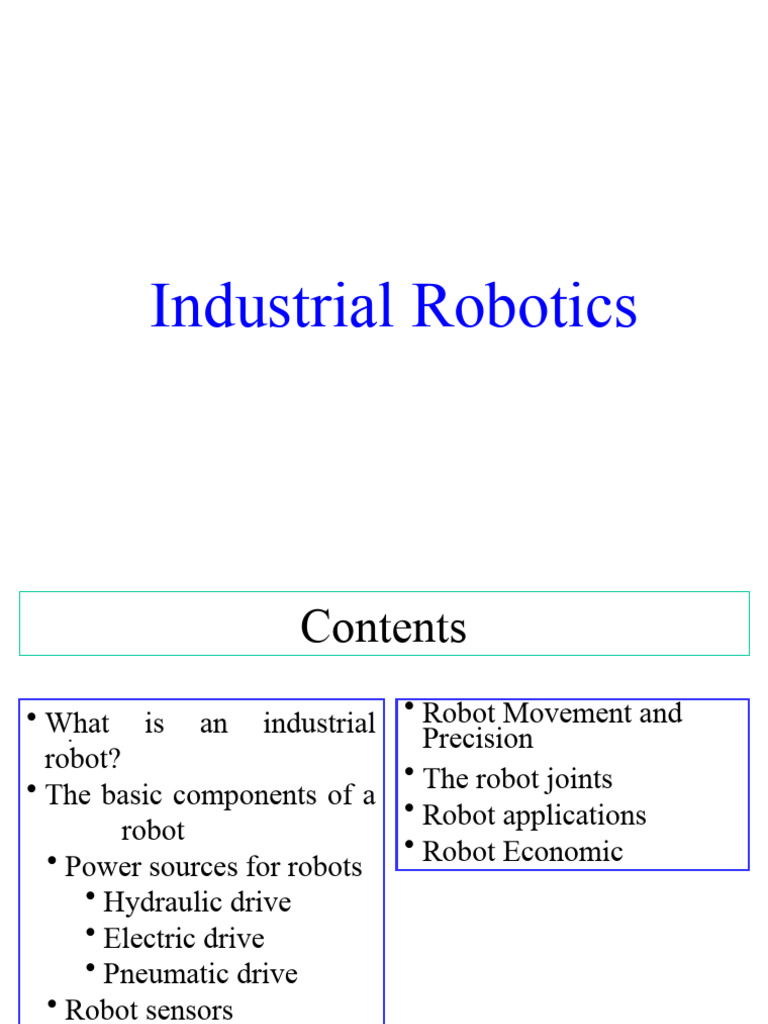 Lecture_3 Intorduction to Industrial Robots | Download Free PDF | Robot | Robotics