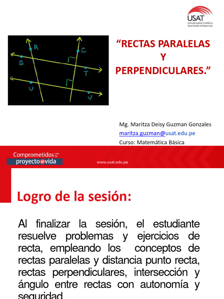 Rectas Paralelas y Perpendiculares | PDF | Matemáticas