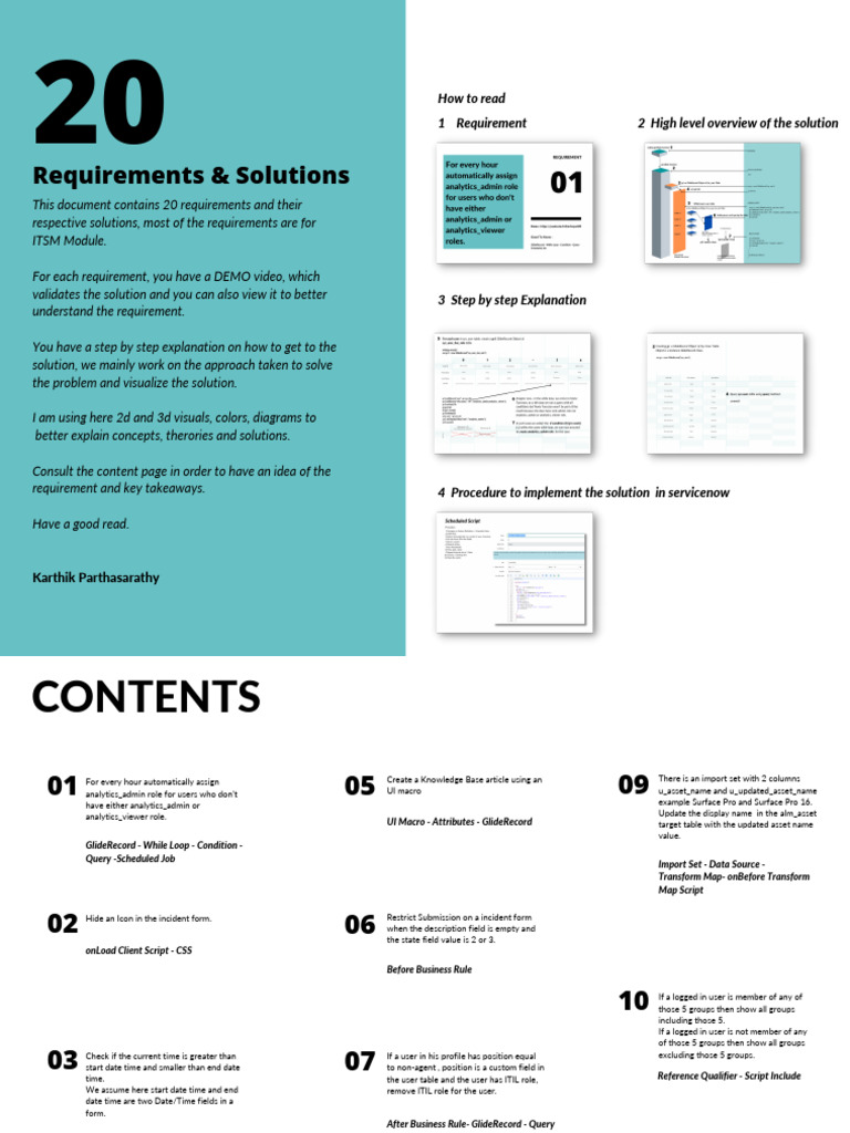 20 ITSM Requirements and Solutions | PDF | Databases | Document Object ...