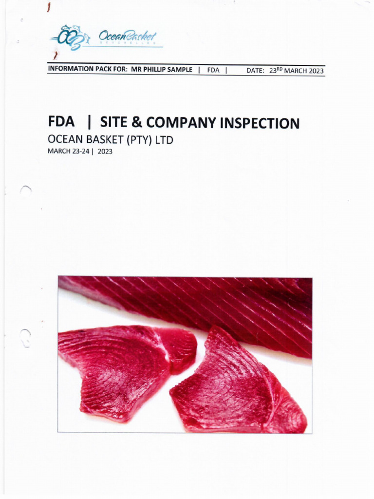 FDA Inspection Report Part 2 | PDF
