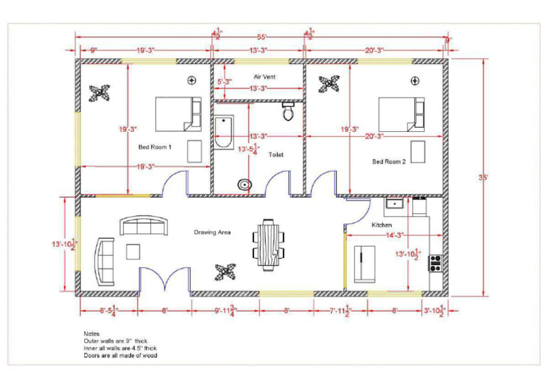 Autocad-basic-floor-plan-scaled-e1594795757292 | PDF