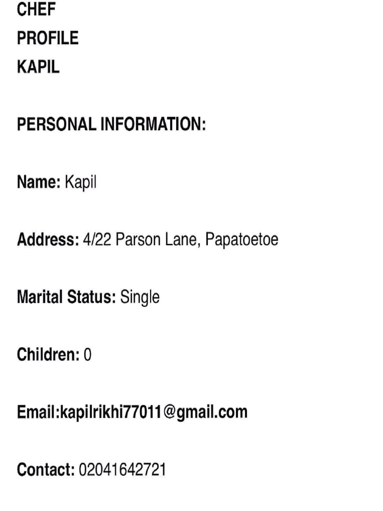 Kapil Kapil Demi ChefCDP Resume | PDF