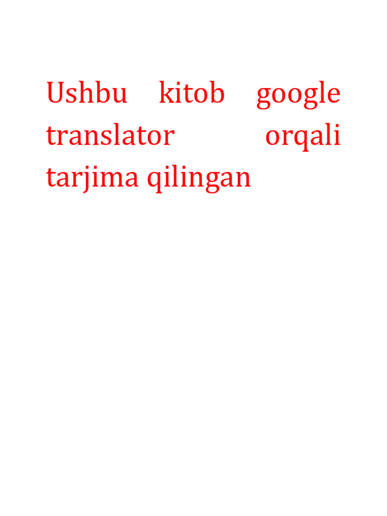 Atom Odatlar O'zbekcha | PDF