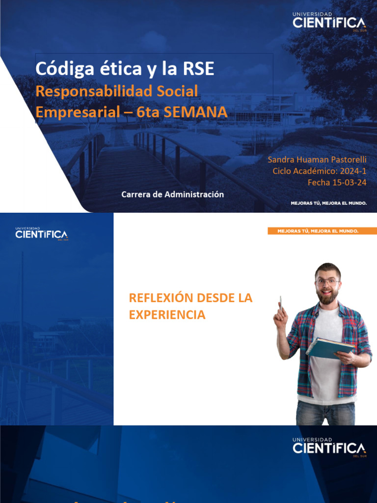 Semana 6. Codigo de Etica y La RSE | PDF | Business | Responsabilidad ...