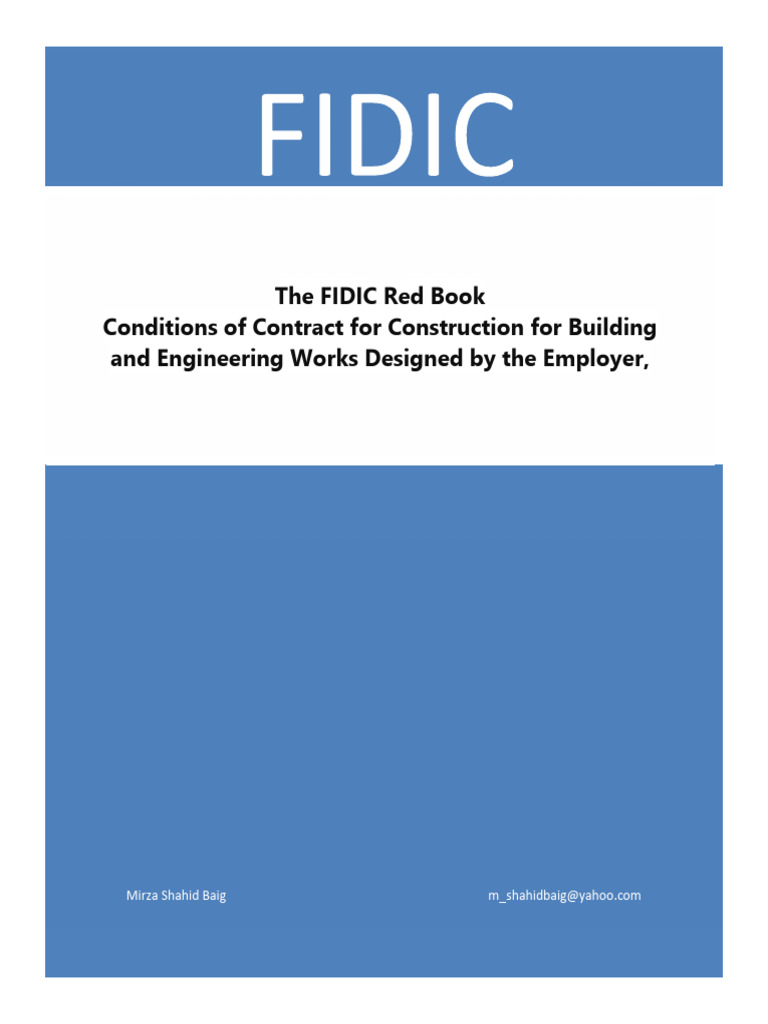 A Short Note Brief On The FIDIC Red Book 1716910238 | PDF | Employment ...