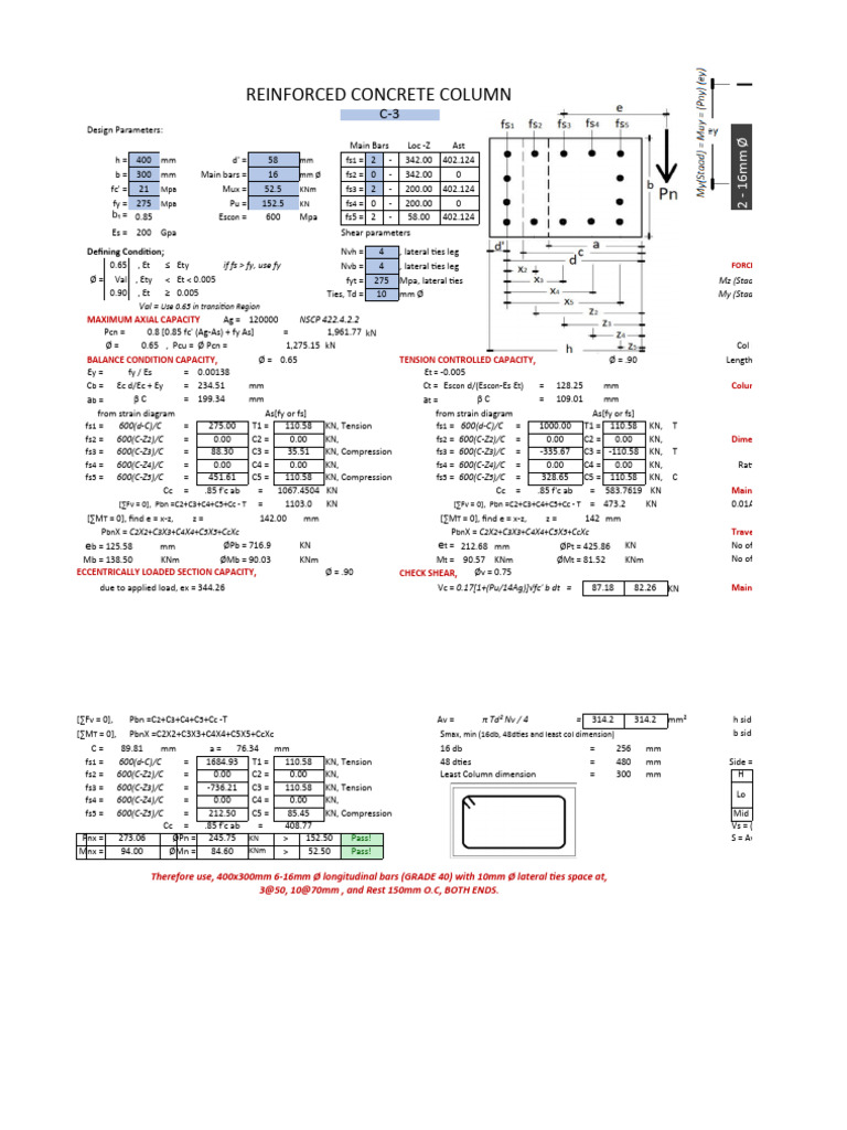 Column Analysis and Design v1 | PDF | Building Engineering | Civil ...