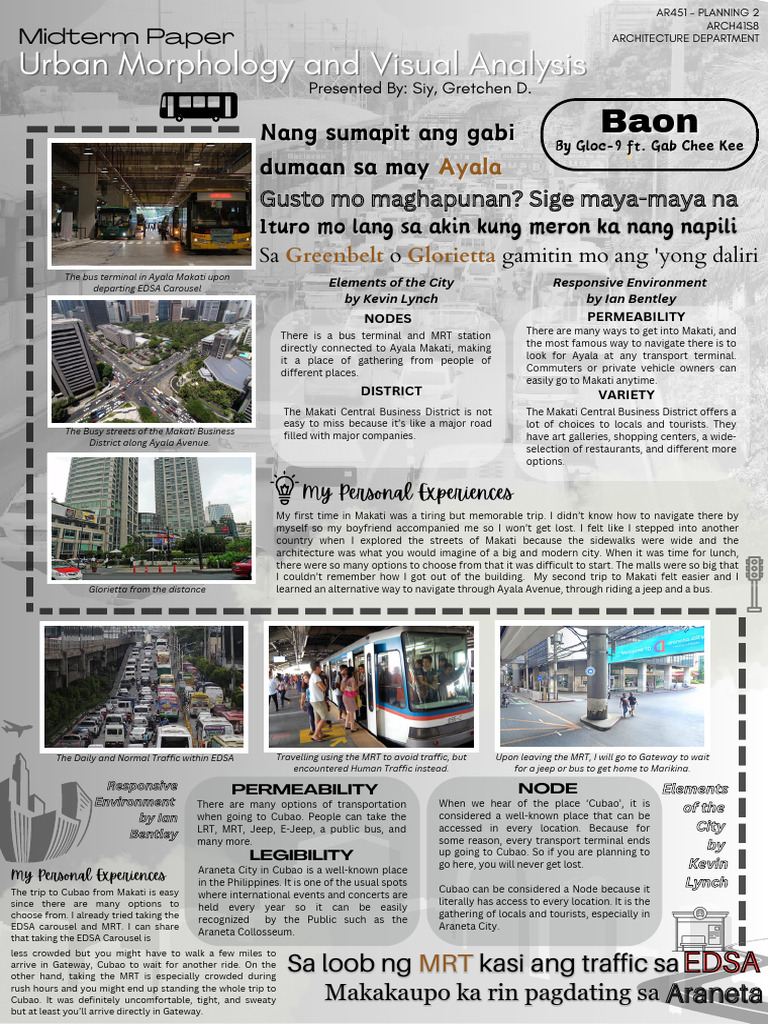 Planning Midterm Paper | PDF | Makati | Land Transport