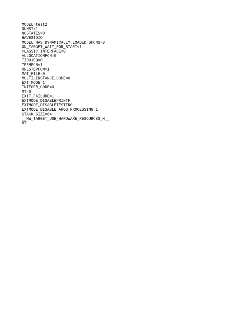 Model Configuration Parameters Overview | PDF
