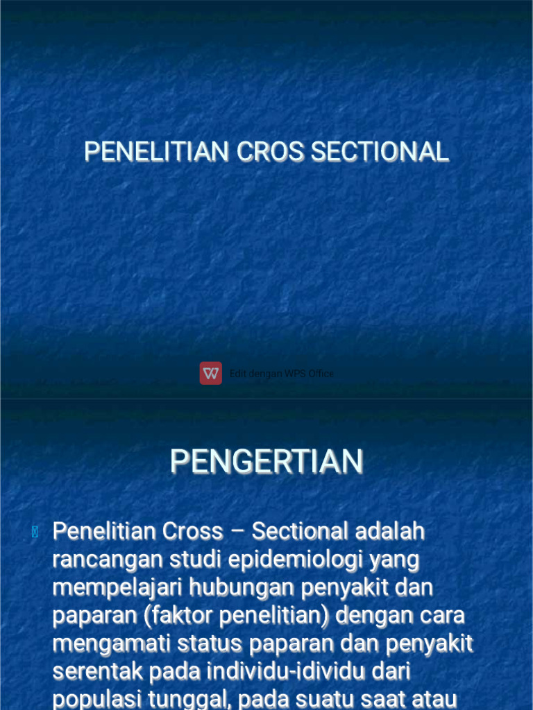 Pengertian Penelitian Cross-Sectional | PDF | Sains & Matematika | Kesehatan Holistik