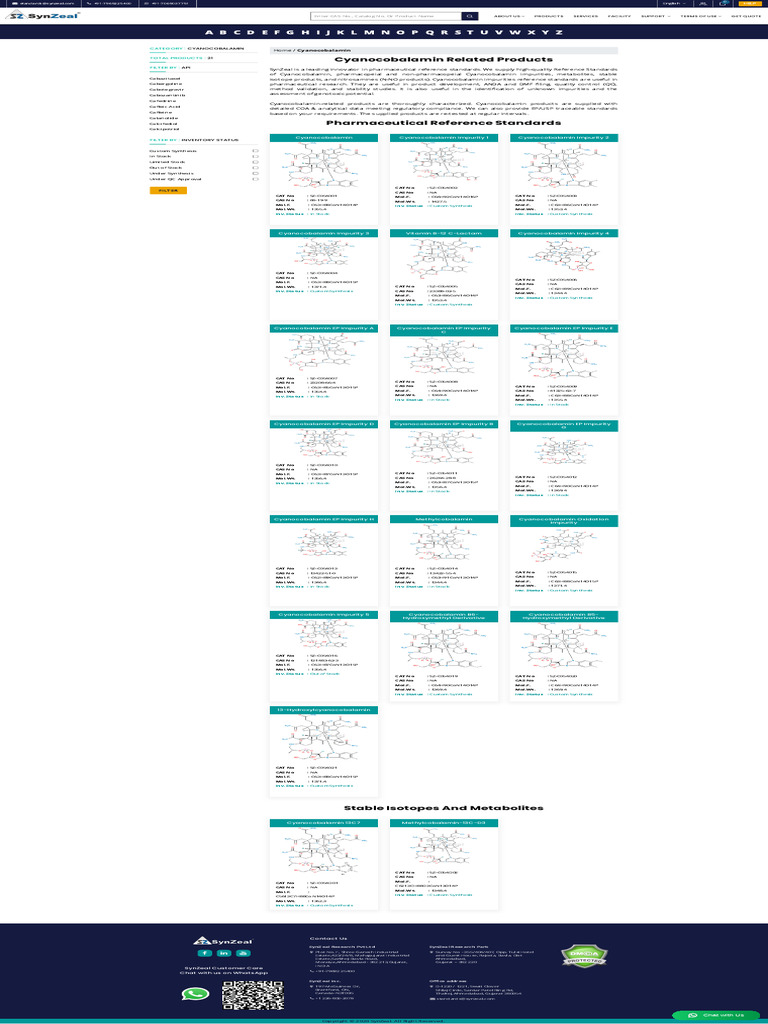Cyanocobalamin and Its Impurities | PDF | Dietary Supplements | Vitamin B12