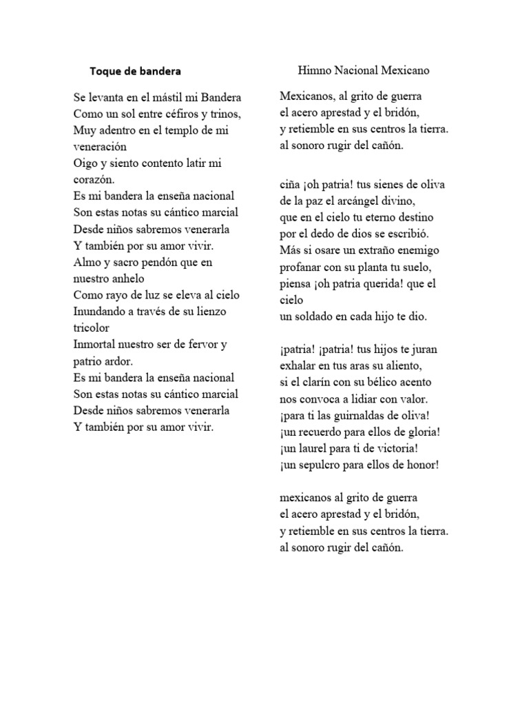 Toque de bandera e himno | PDF