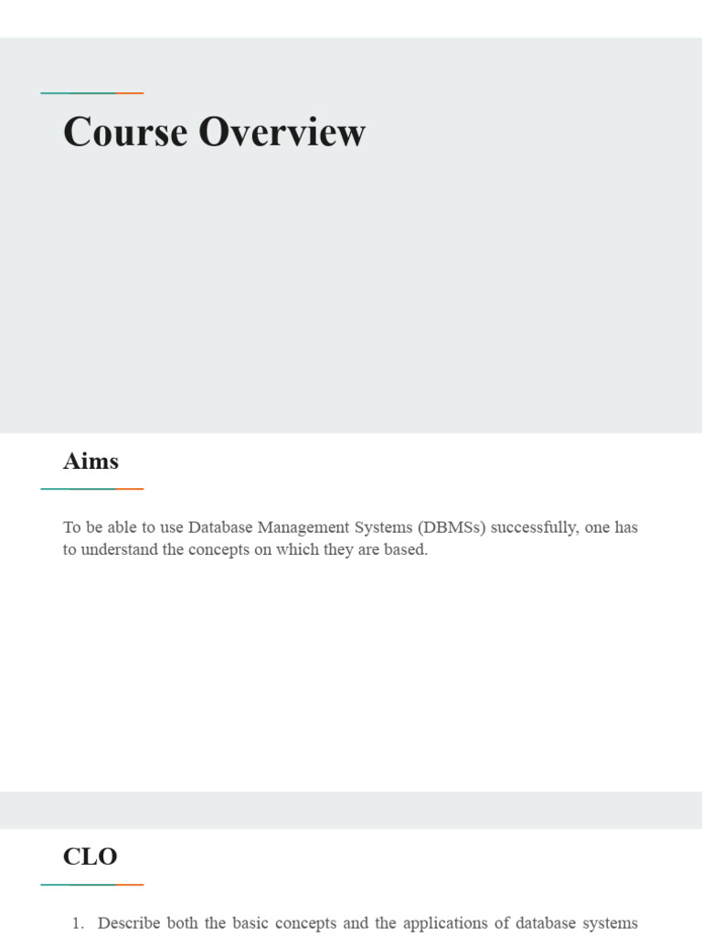 Database Course Overview | PDF | Databases | Relational Database Database Course Overview | PDF | Databases | Relational Database