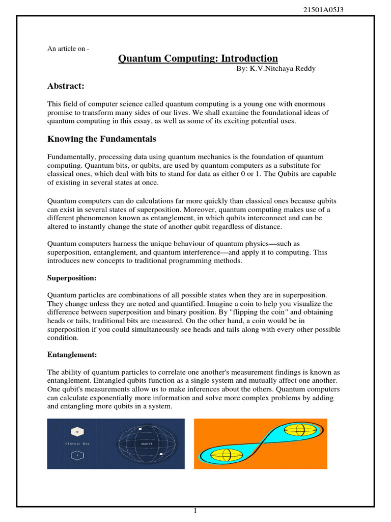 Quantum Computing Article | PDF | Quantum Computing | Computing
