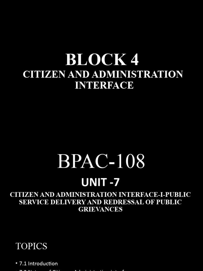 Block 4 Bpac-108 Unit 7 and 8 | PDF | Public Sphere | Government