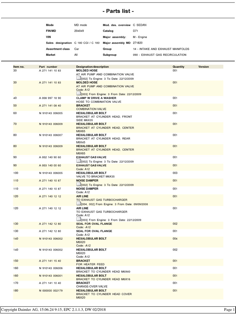 EGR sistem lista | PDF | Vehicle Parts | Mechanical Engineering