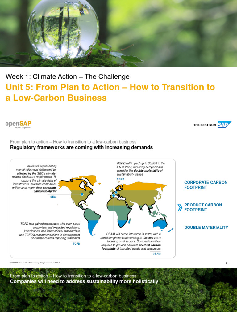 openSAP Clim2 Week 1 Unit 5 Transition Presentation | PDF | Carbon ...